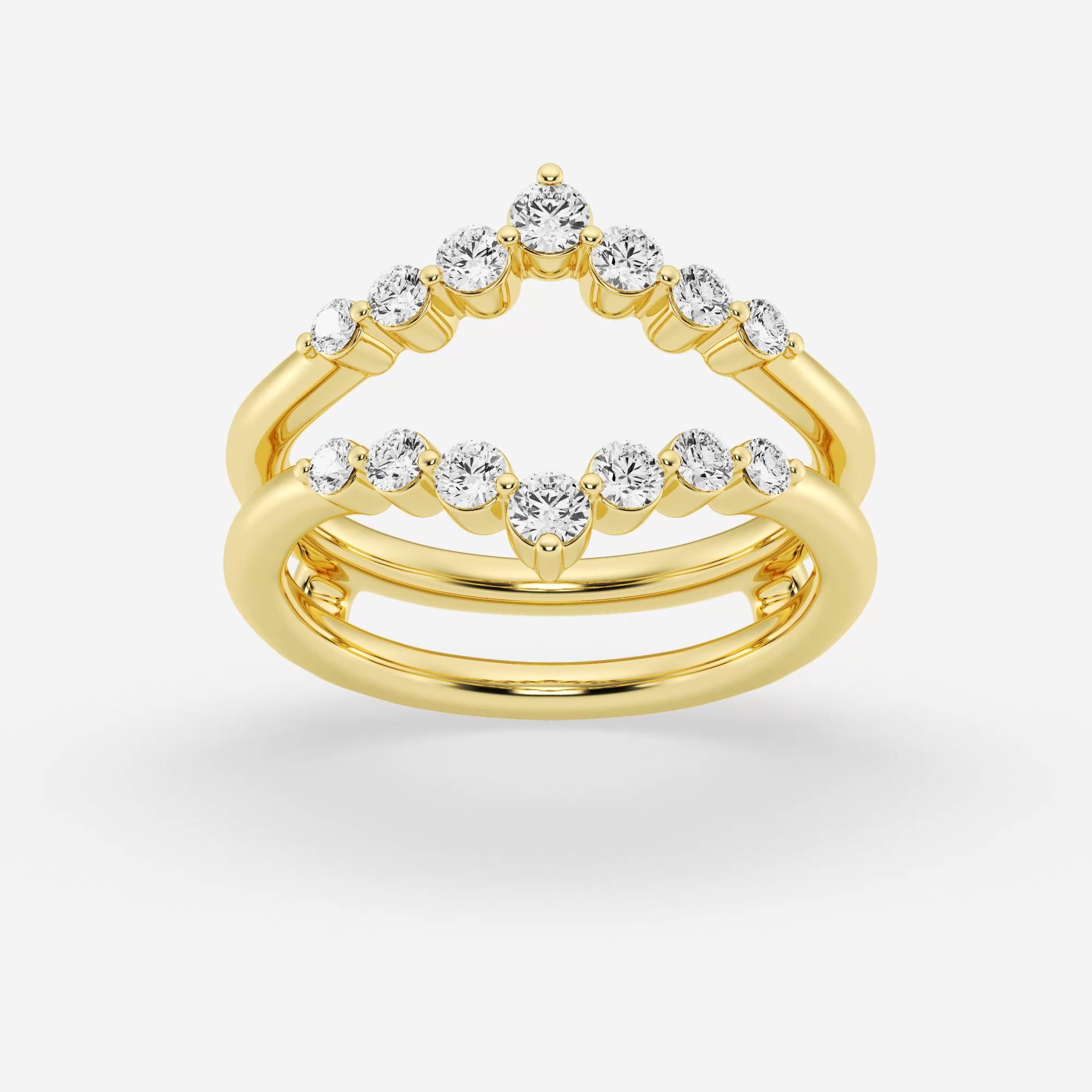 1/2 ctw Round Lab Grown Diamond Floating Ring Enhancer - Grownbrilliance