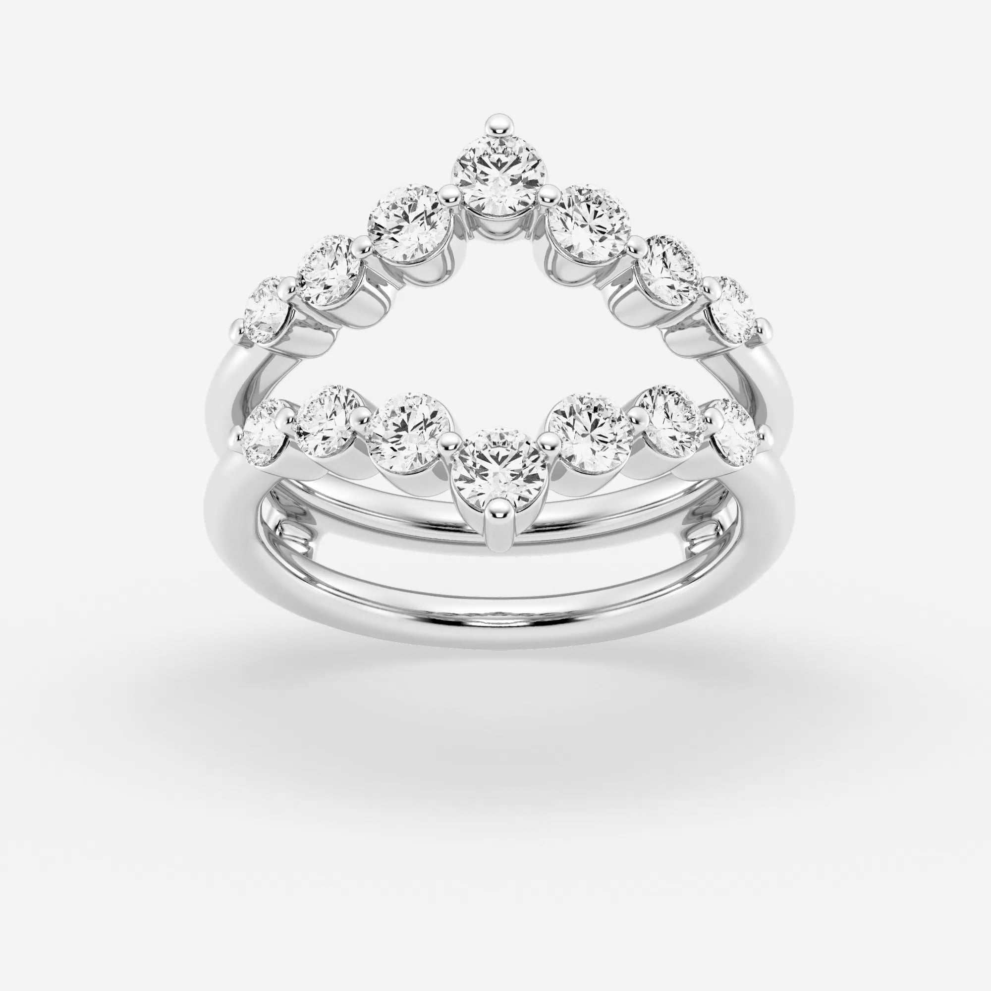 1 ctw Round Lab Grown Diamond Floating Ring Enhancer - Grownbrilliance