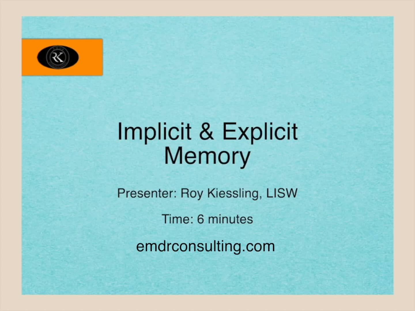 IMPLICIT & EXPLICIT MEMORY on Vimeo