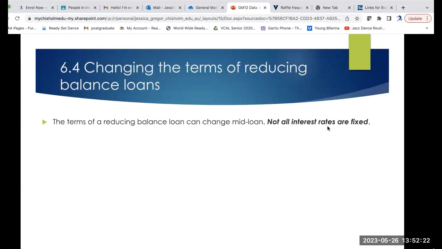 Ex 6.4 Changing the terms of reducing balance loans - Video Explanation ...