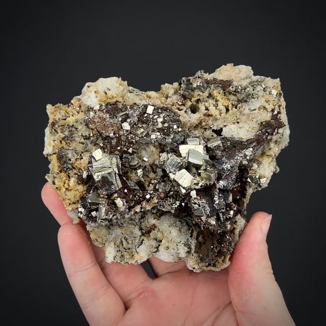 Pyrite on Quartz | Slate quarries, Lehesten, Saalfeld-Rudolstadt Dist ...