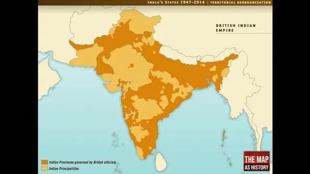 Indian Independence 1947 Map