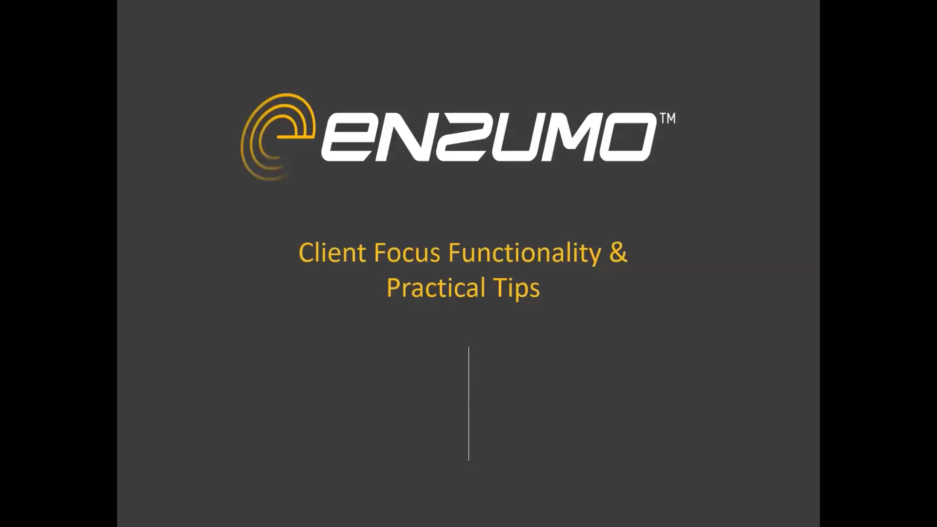 Enzumo Client Focus Functionality & Practical Tips on Vimeo