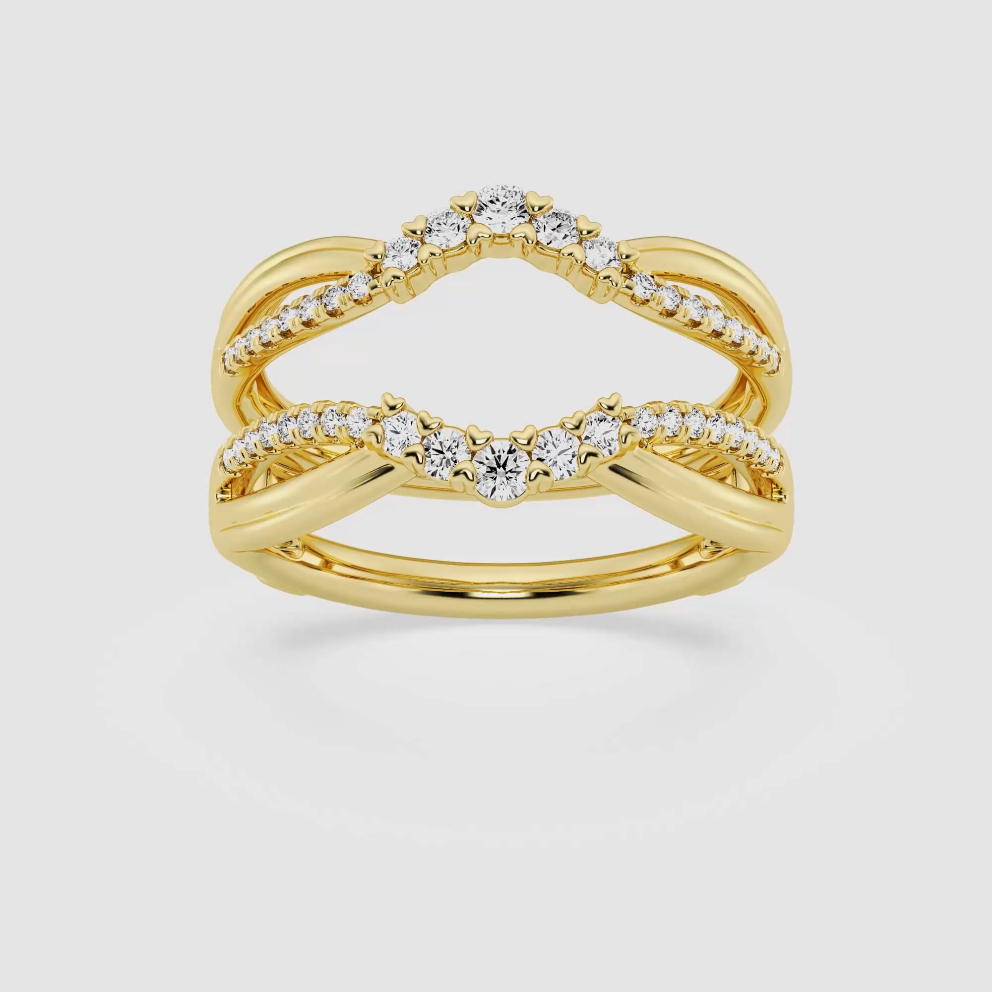 1/3 ctw Round Lab Grown Diamond Graduated Ring Enhancer - Grownbrilliance