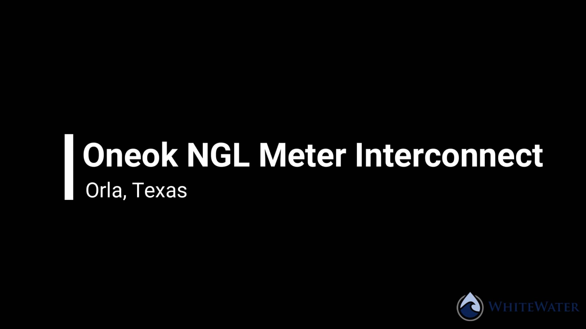 Oneok NGL Meter Interconnect_HD on Vimeo