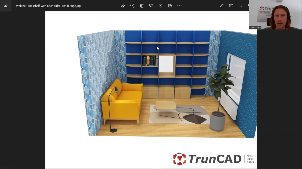 Bookshelf rendering in pCon.planner on Vimeo