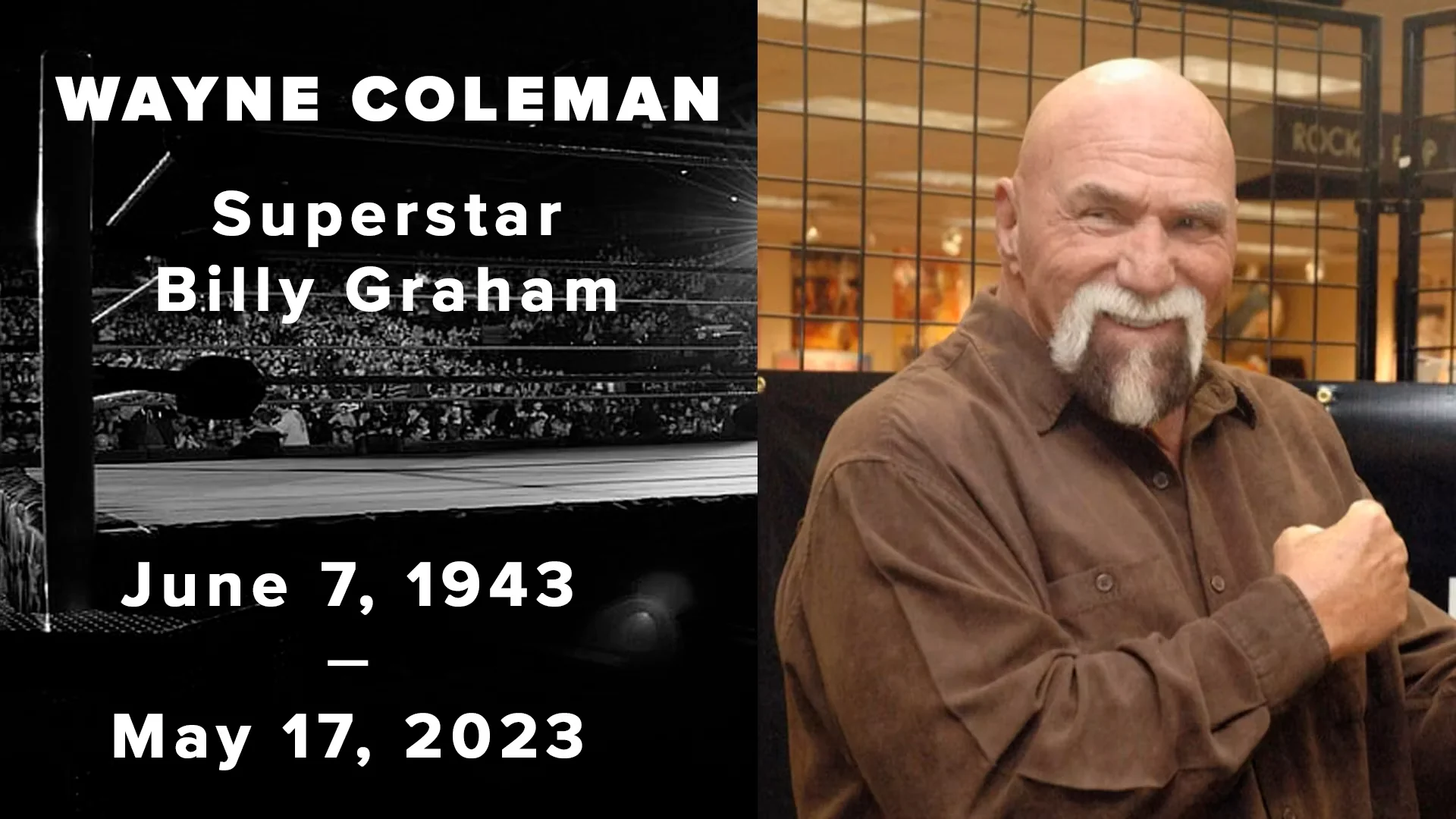 Wayne Coleman (Superstar Billy Graham) Funeral Service on Vimeo