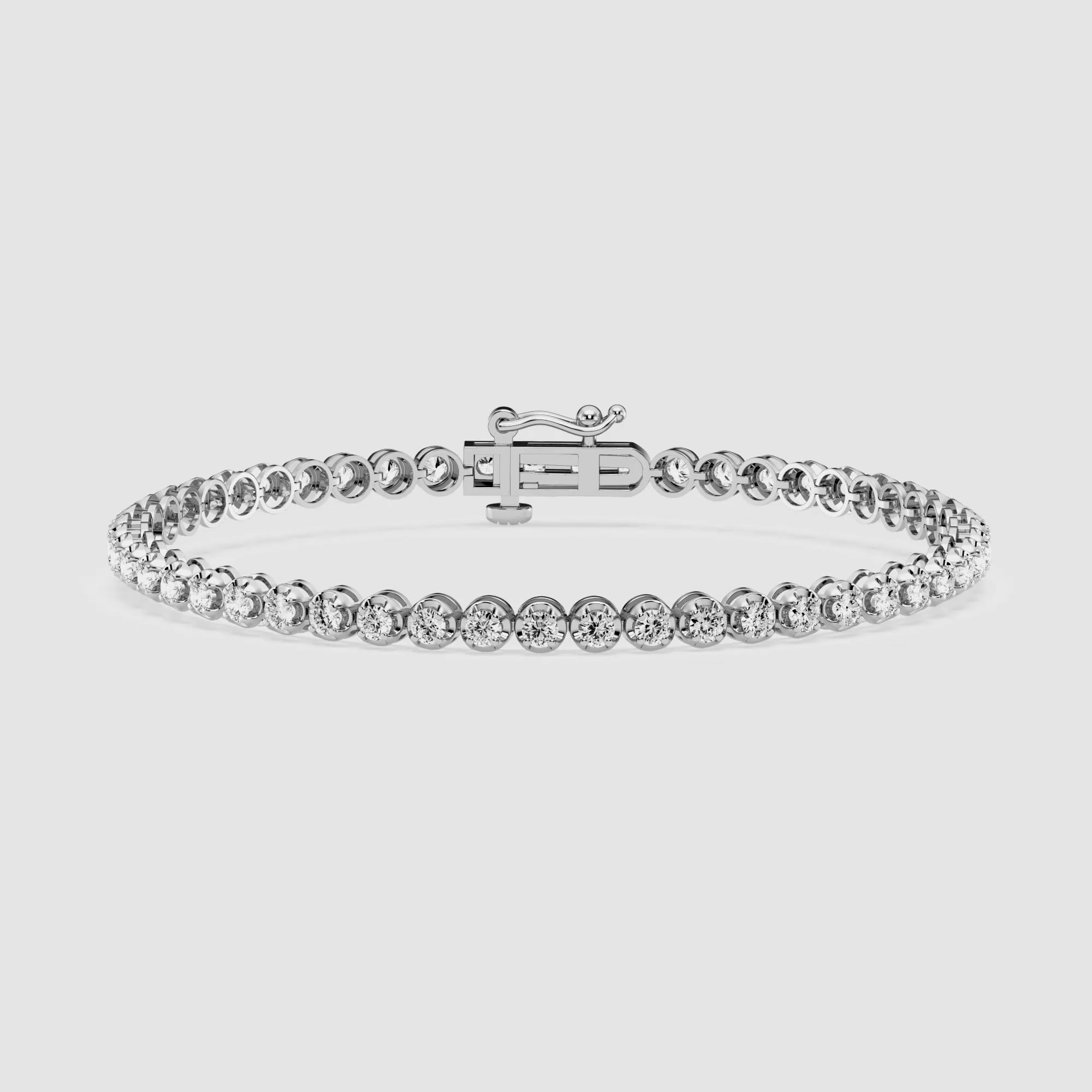 2 ctw Round Lab Grown Diamond Petite Tennis Bracelet - 7 Inches - Grownbrilliance