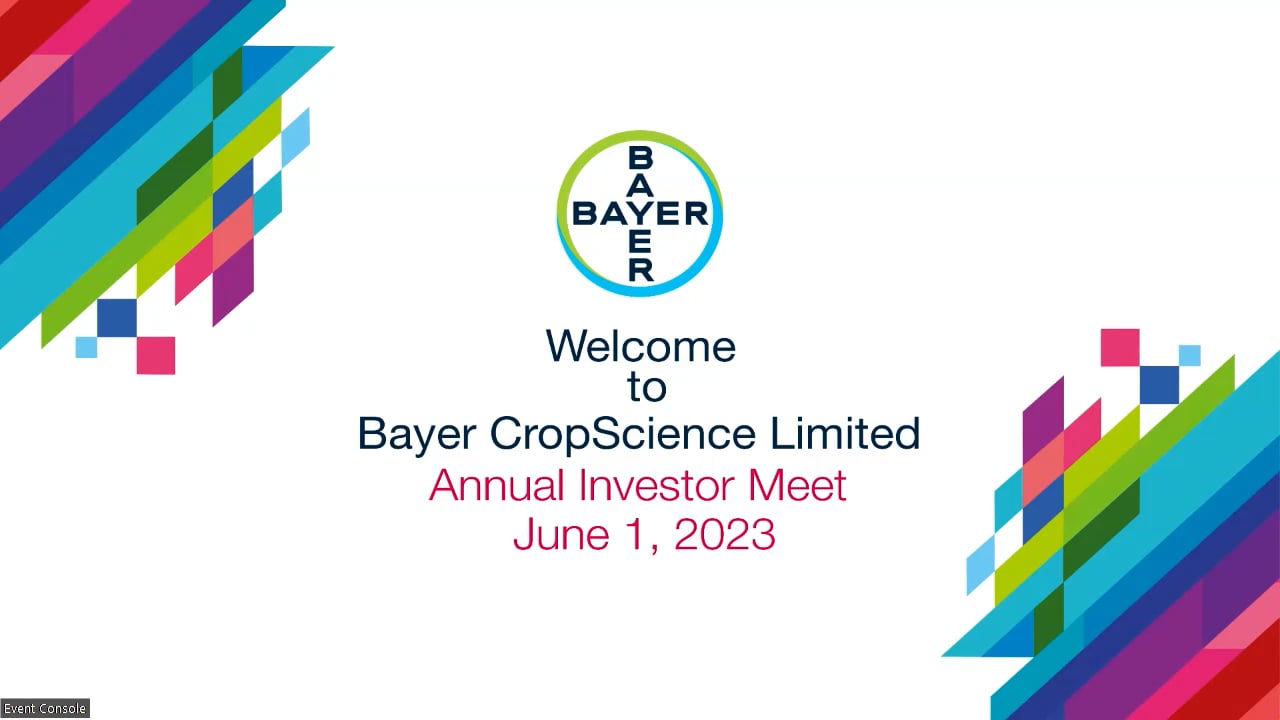 Bayer CropScience Limited Annual Investor Meet - June 01, 2023 on Vimeo