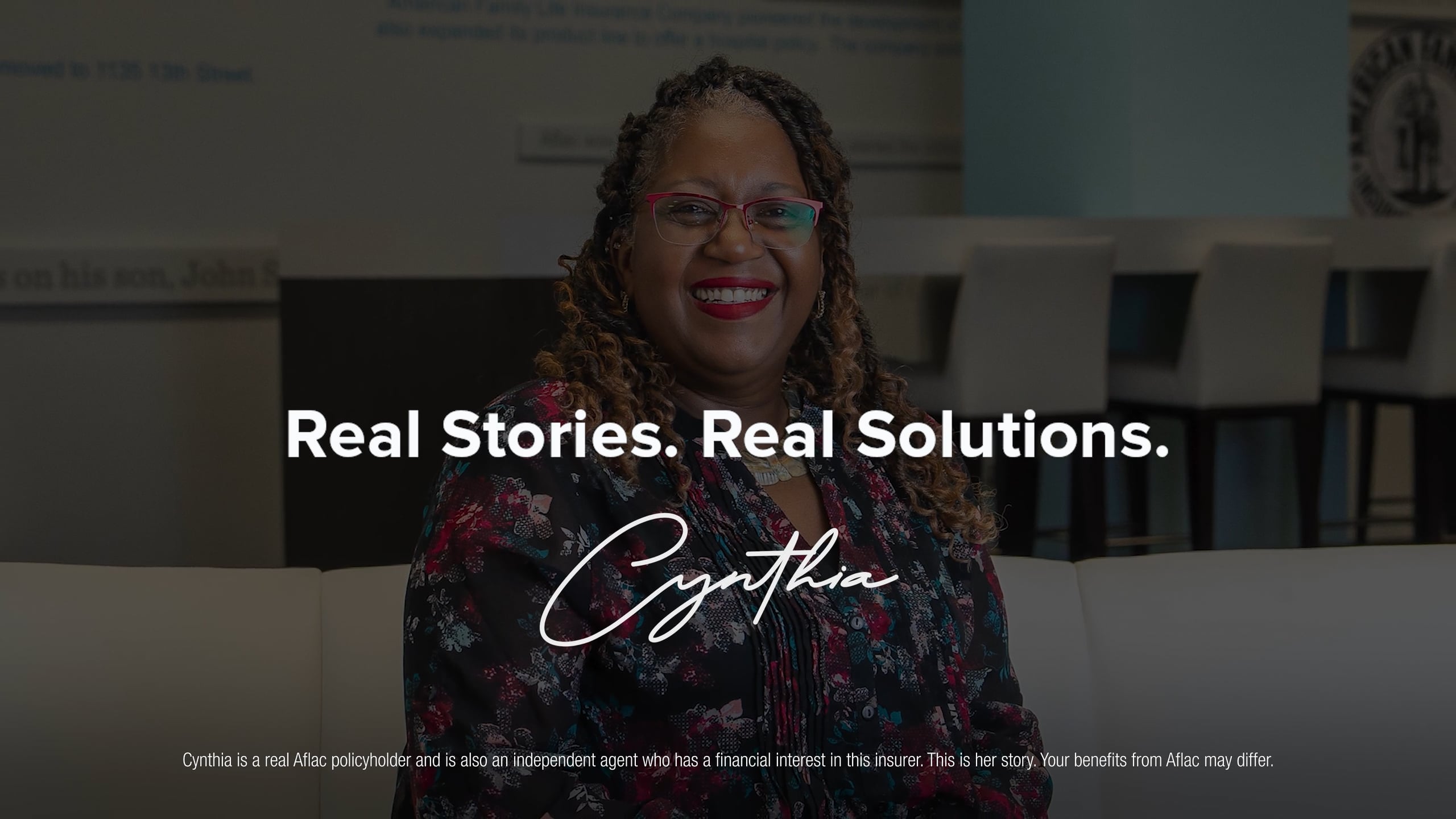 Real Stories. Real Solutions. Cynthia
