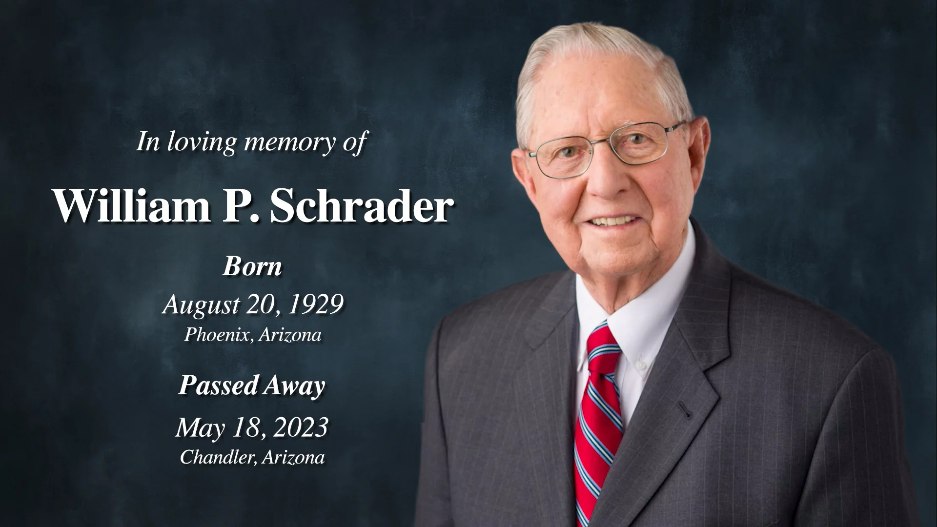 Tribute Video: William P. Schrader on Vimeo