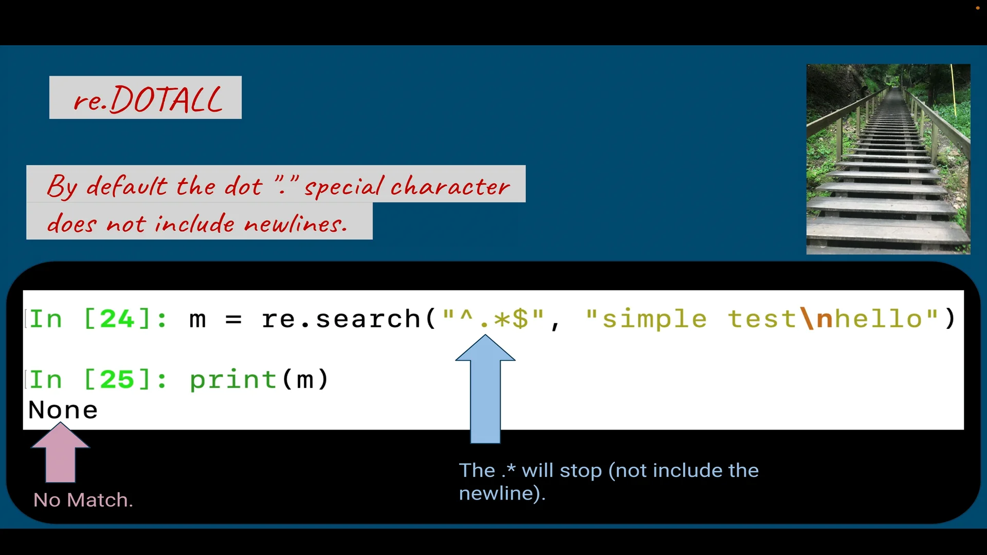 Learning Python - Week5 / re.DOTALL on Vimeo