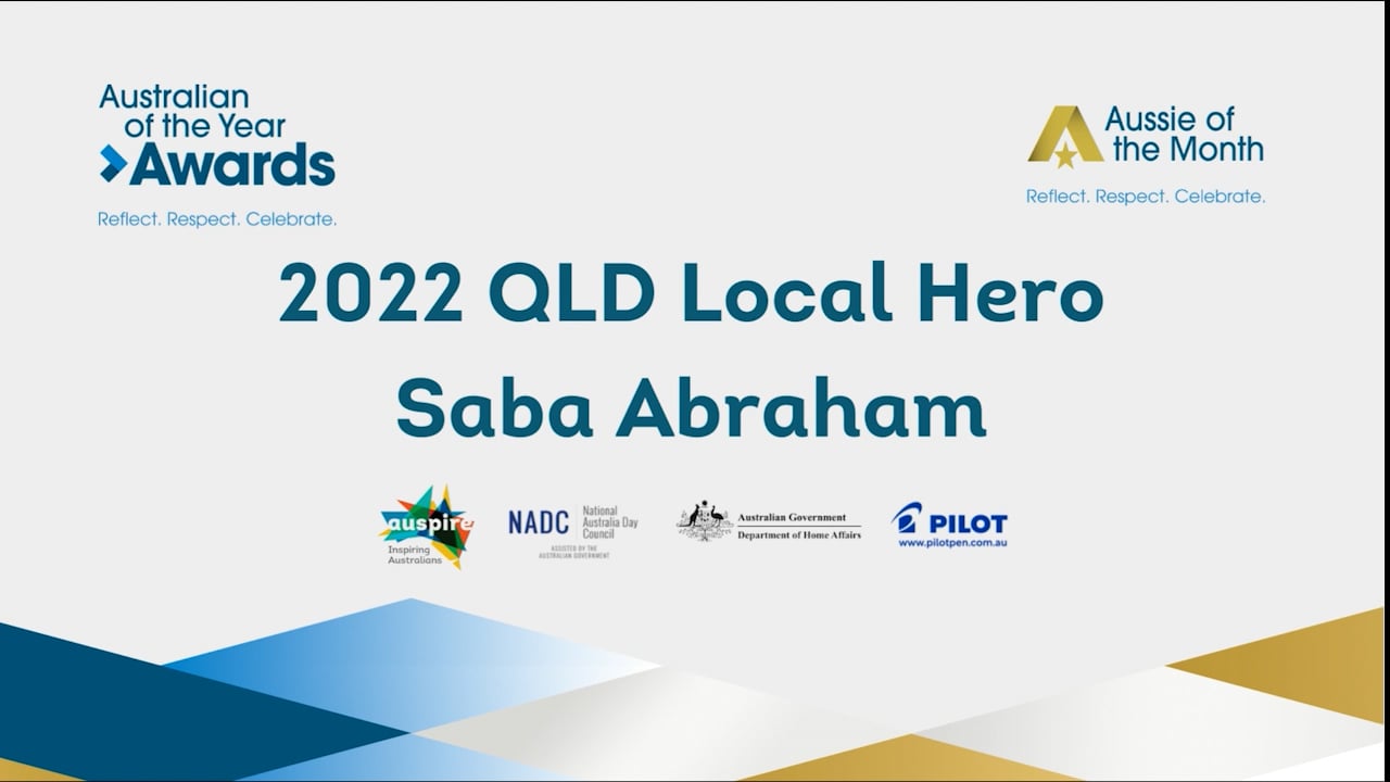 2022 QLD Local Hero, Saba Abraham - Refugee Week on Vimeo
