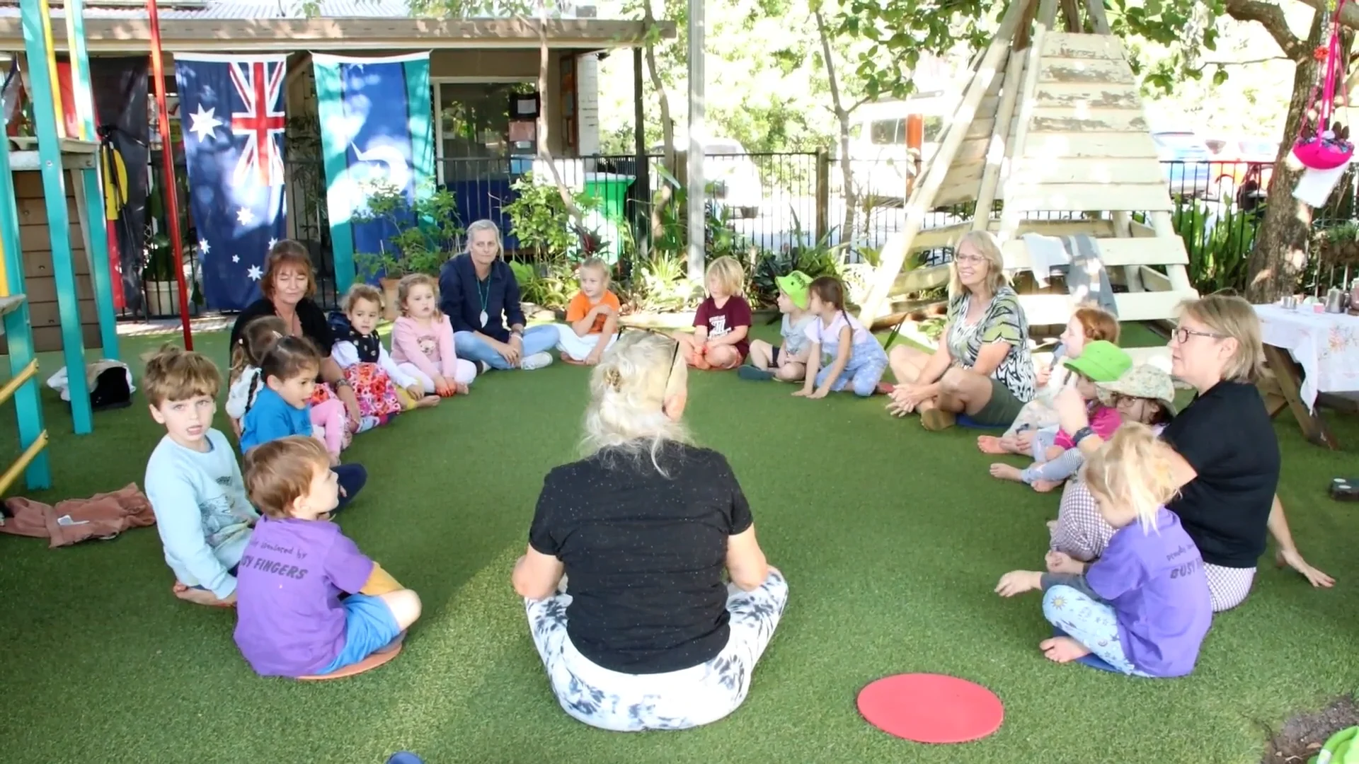 Learning Language and yoga with Aunty Deb Jackson