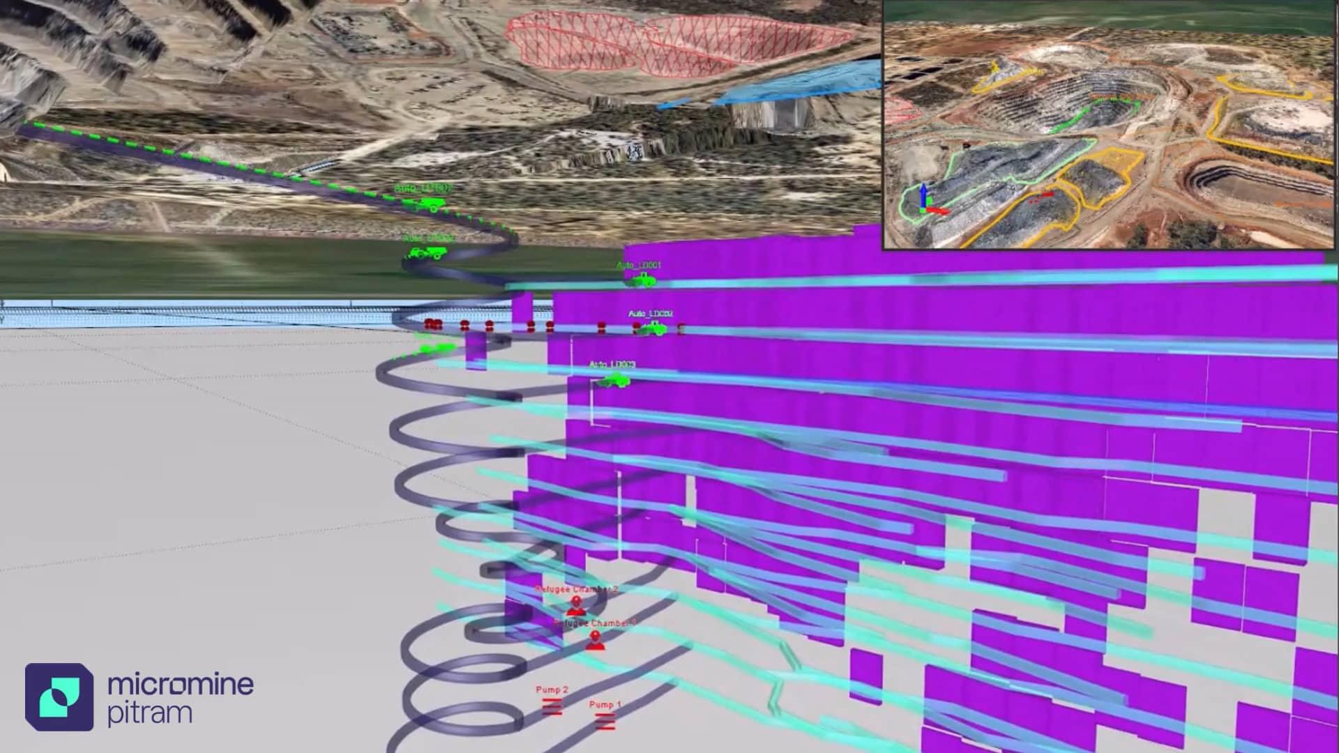 Micromine Pitram 3D Mine on Vimeo