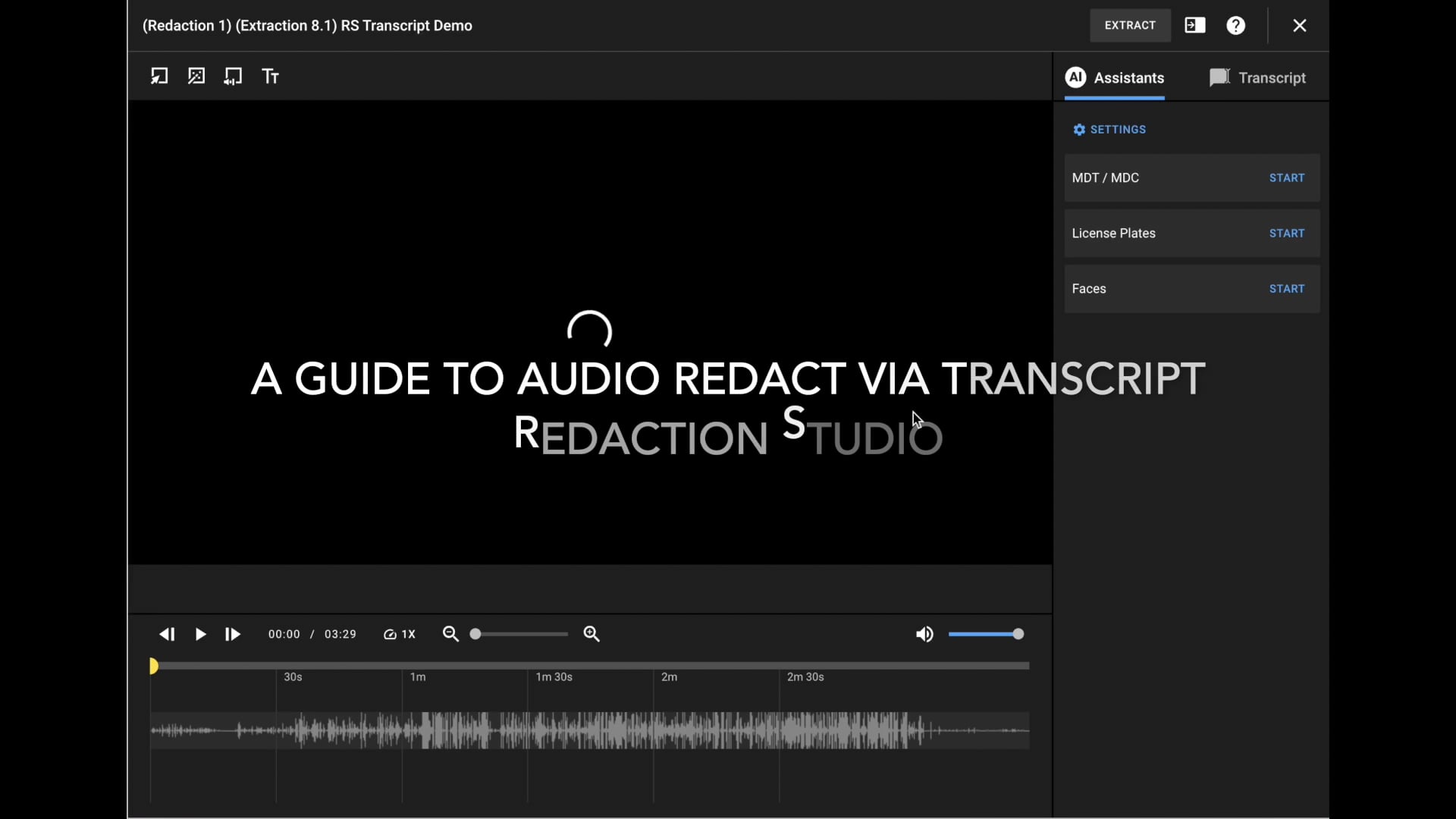 Guide to Audio Redact via Transcript - Redaction Studio on Vimeo