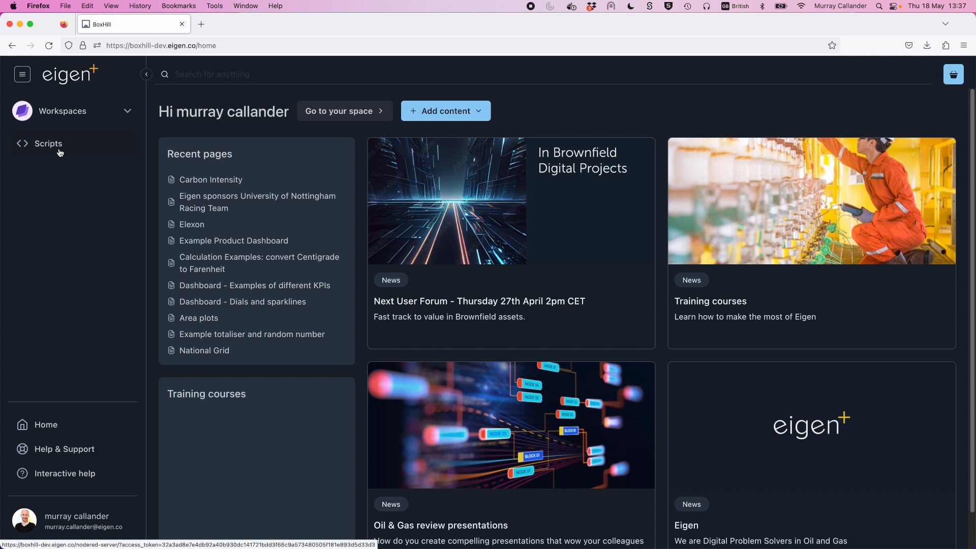 GLOBUC Eigen Ingenuity Node-Red demo on Vimeo