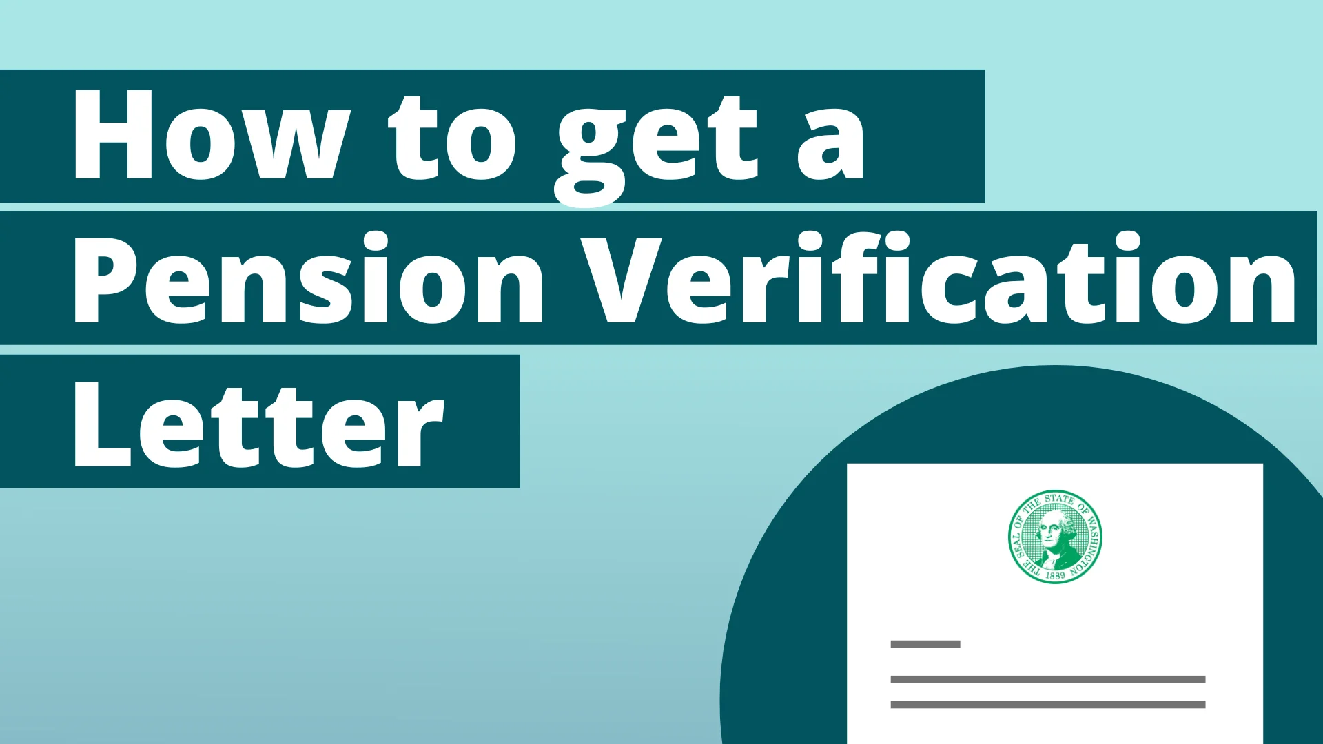 Pension verification letter