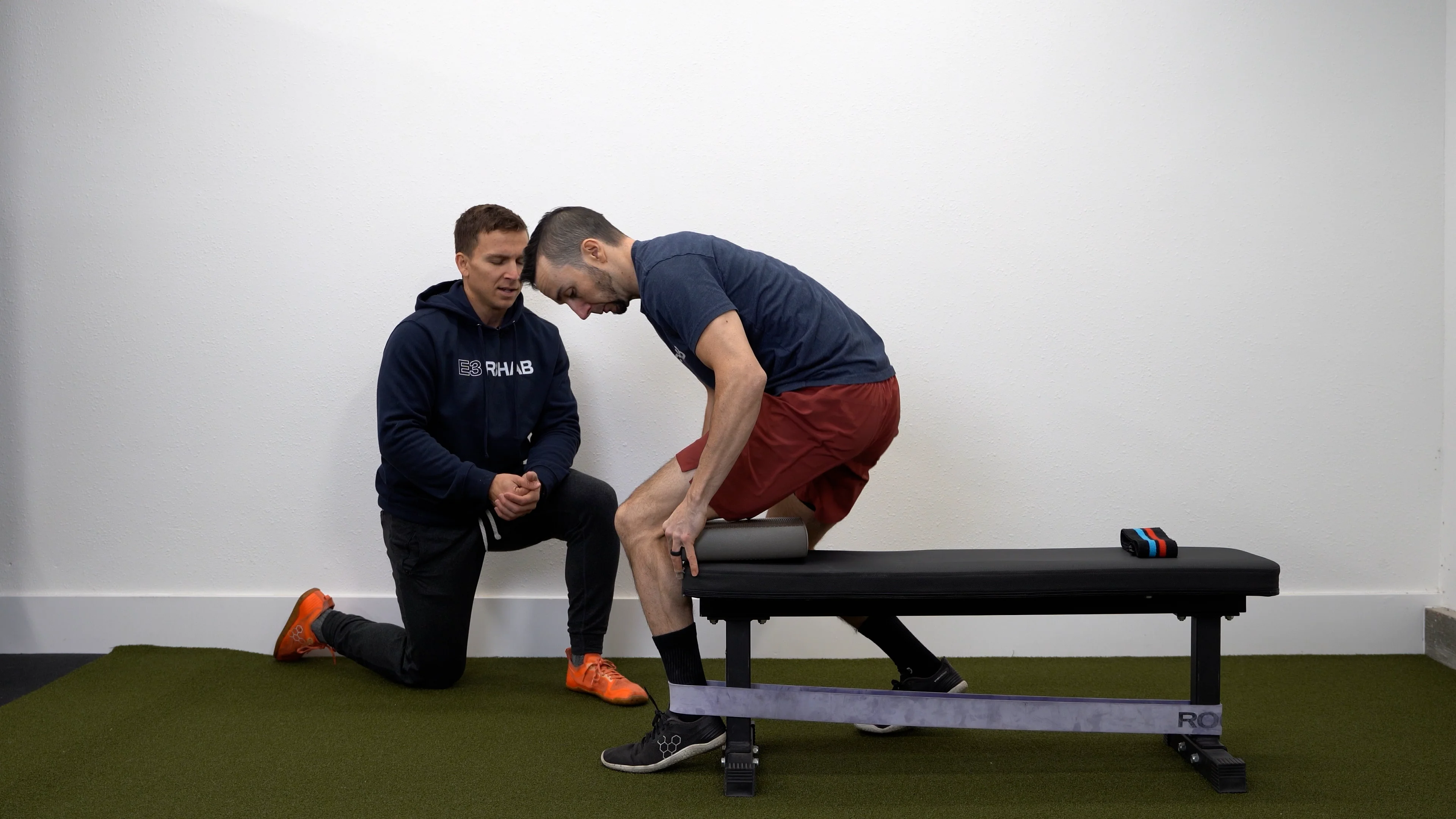 Seated Leg Extension Isometric - Band (Tutorial) on Vimeo