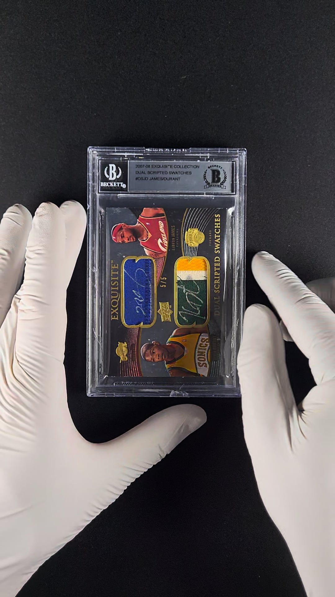 2007 Exquisite Dual Scripted LeBron James Kevin Durant ROOKIE PATCH ...