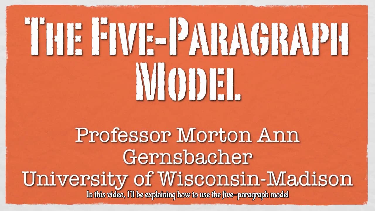 The Five-Paragraph Model [captioned] on Vimeo