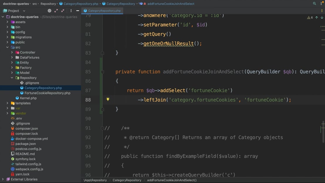 Reusing Queries in the Query Builder > Go Pro with Doctrine Queries | SymfonyCasts