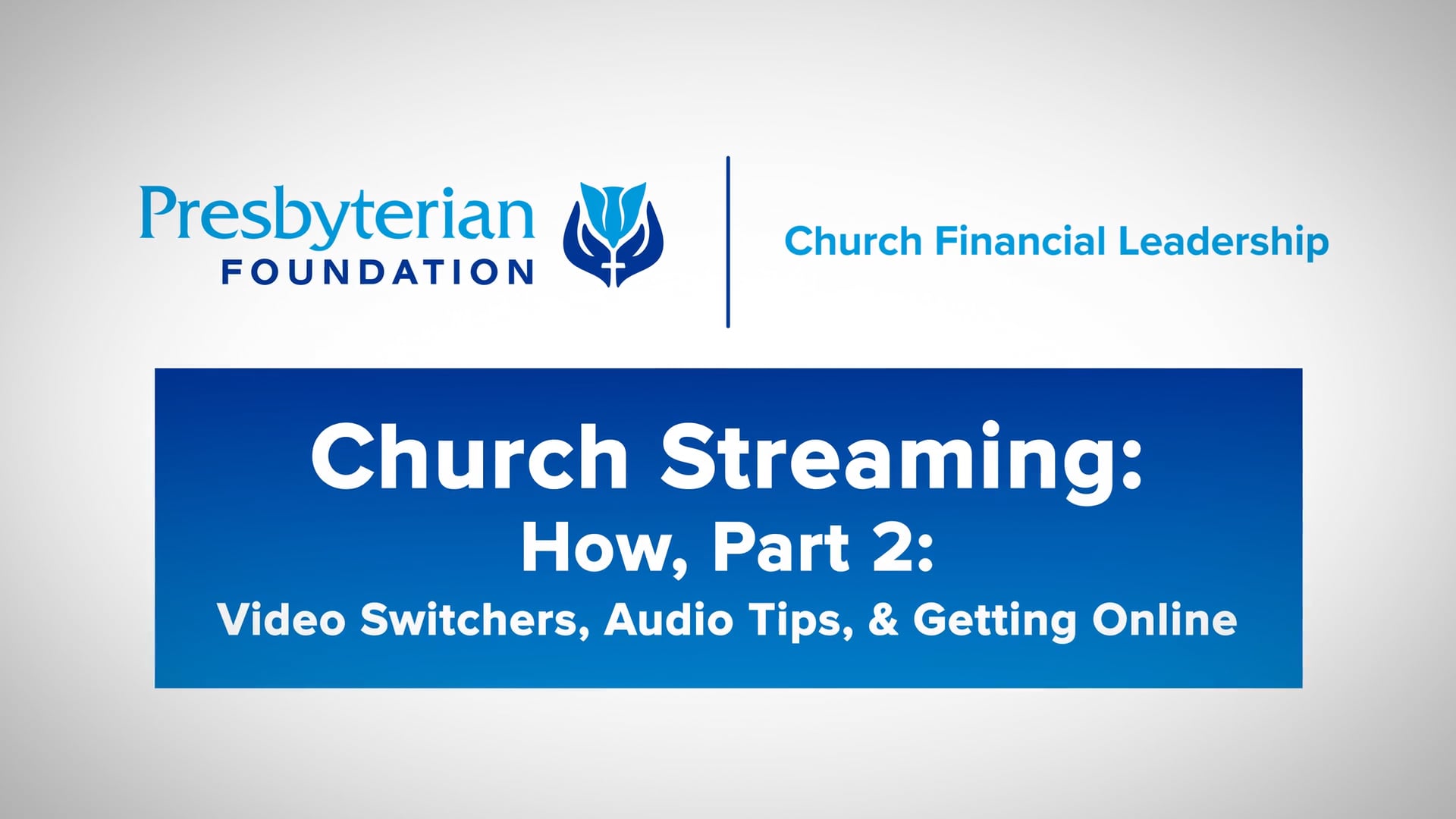 Church Streaming: Video Switchers, Audio Tips, and Getting Online on Vimeo