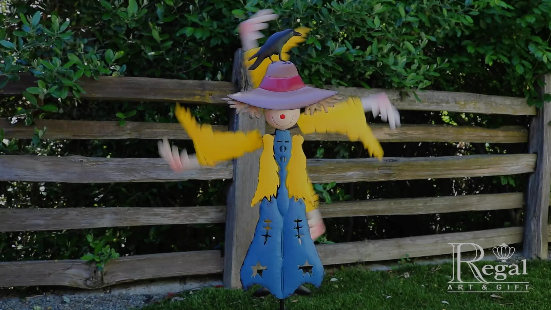 13614 Scare Crow Wind Spinner Stake