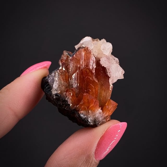 Adamite with Calcite - SM23-77 - Ojuela Mine - Mexico Mineral Specimen