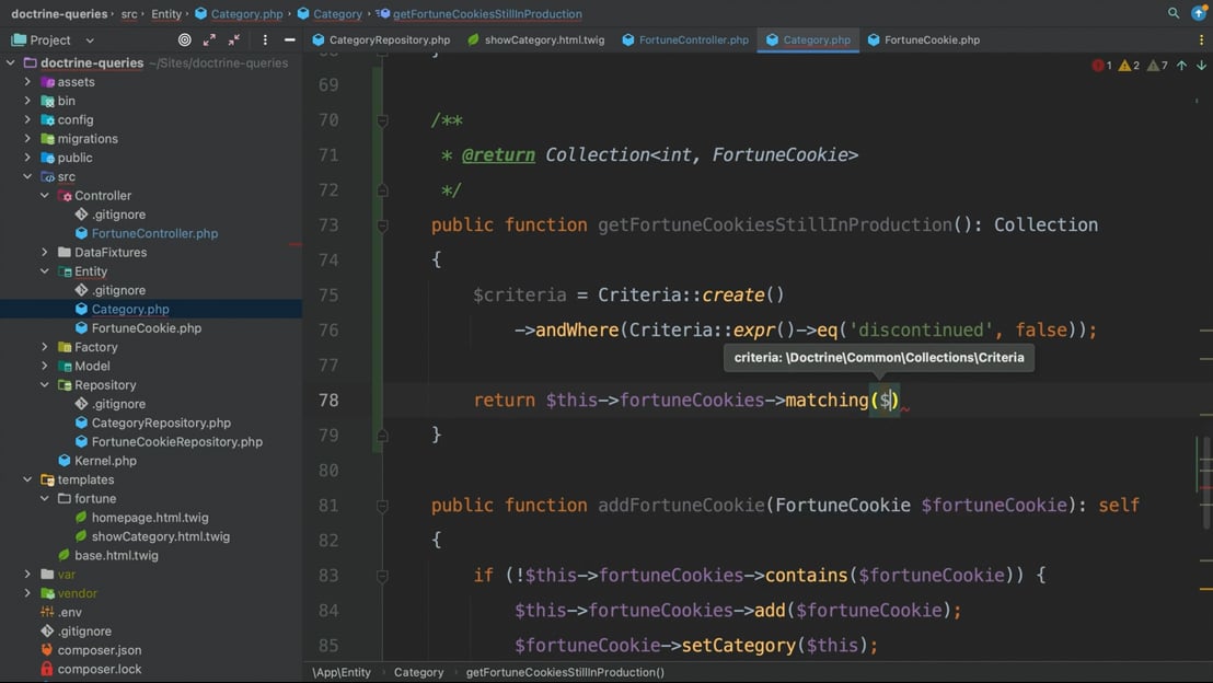 Criteria: Filter Relation Collections > Go Pro with Doctrine Queries ... Criteria: Filter Relation Collections > Go Pro with Doctrine Queries ...