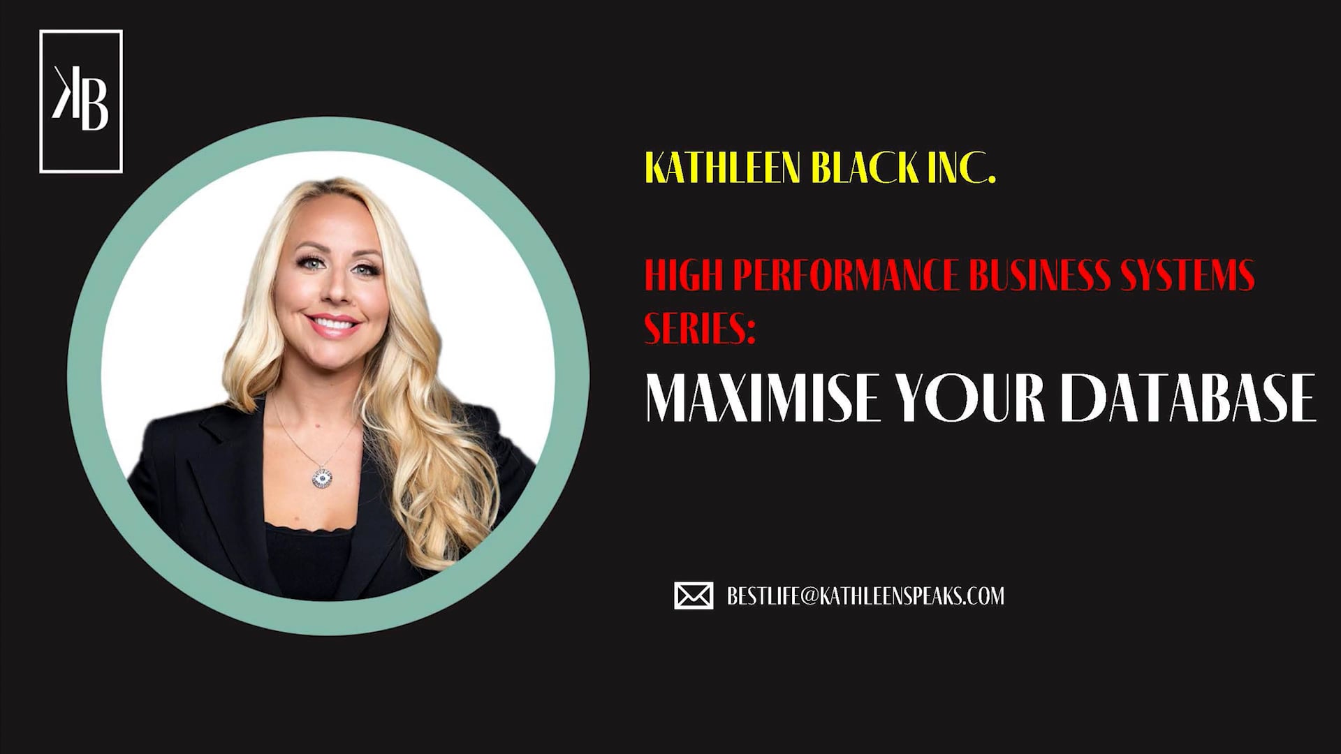 3. High Performance Business Systems- Maximize Your Database on Vimeo