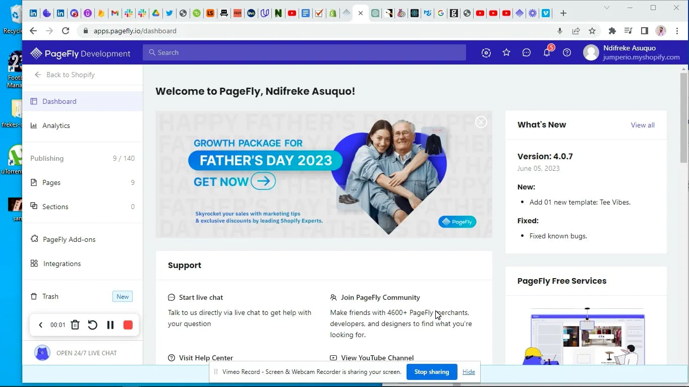 Responsive view on Vimeo