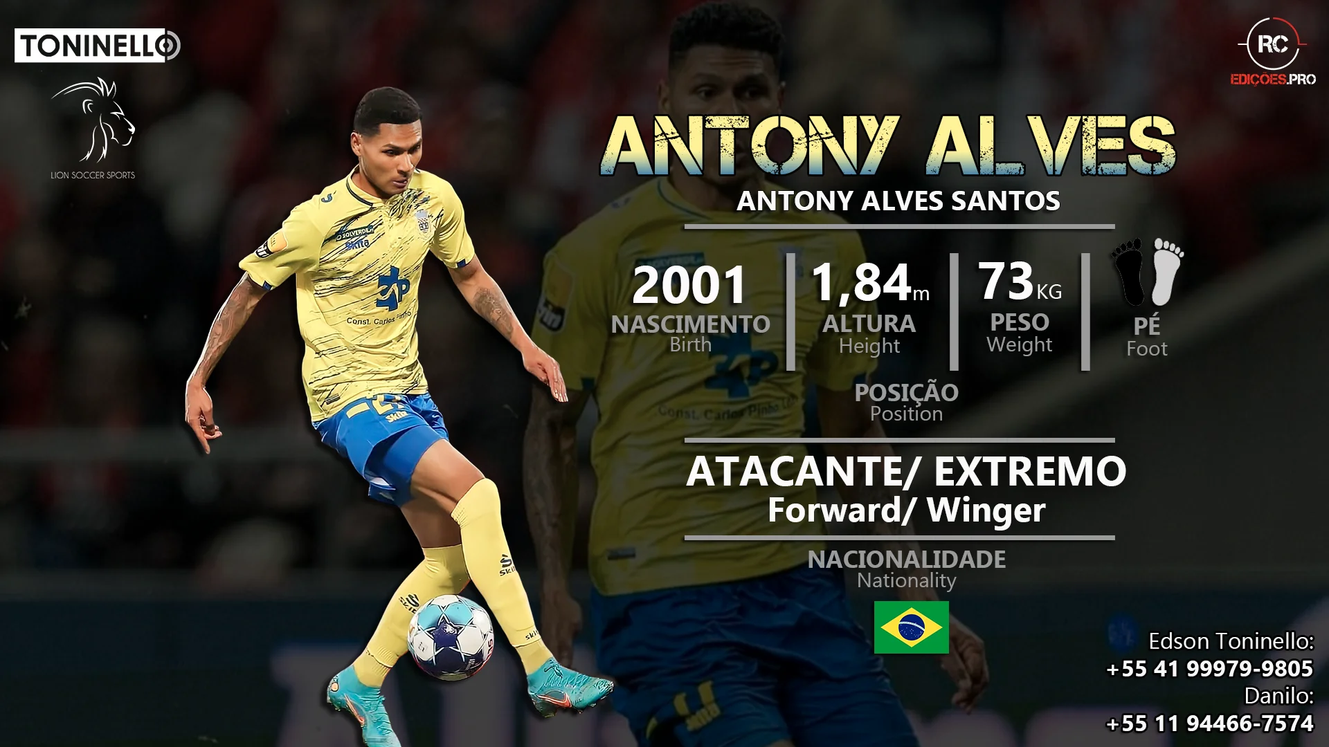 Antony Alves - Atacante / Extremo (Forward / Winger) - 2001 (2022/23 ...