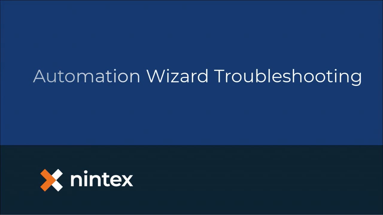 Automation Wizard troubleshooting on Vimeo