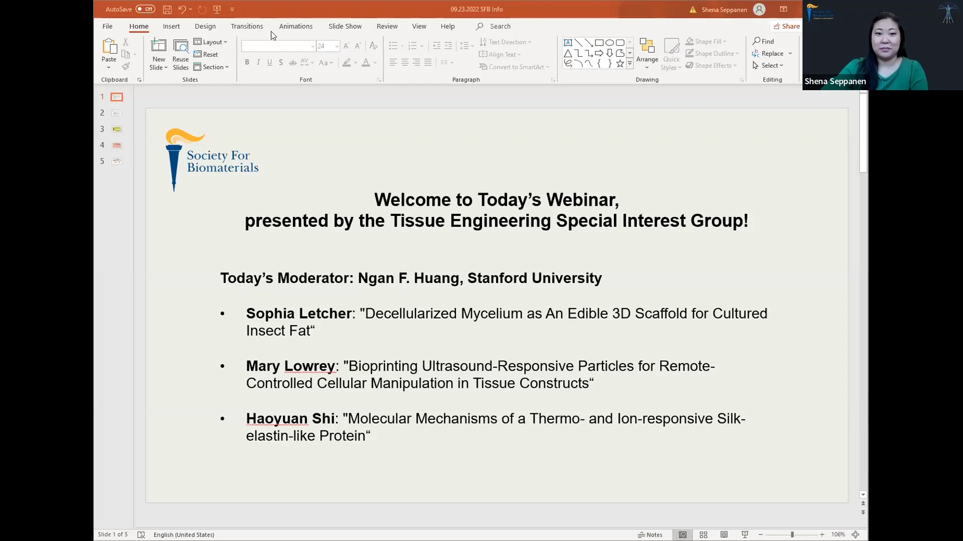 Tissue Engineering SIG Webinar Part 1 - 09.23.2022