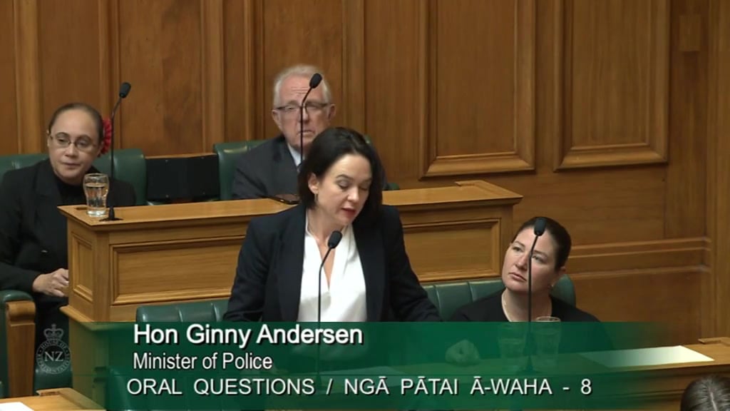 Question 8 - Hon Mark Mitchell to the Minister of Police on Vimeo