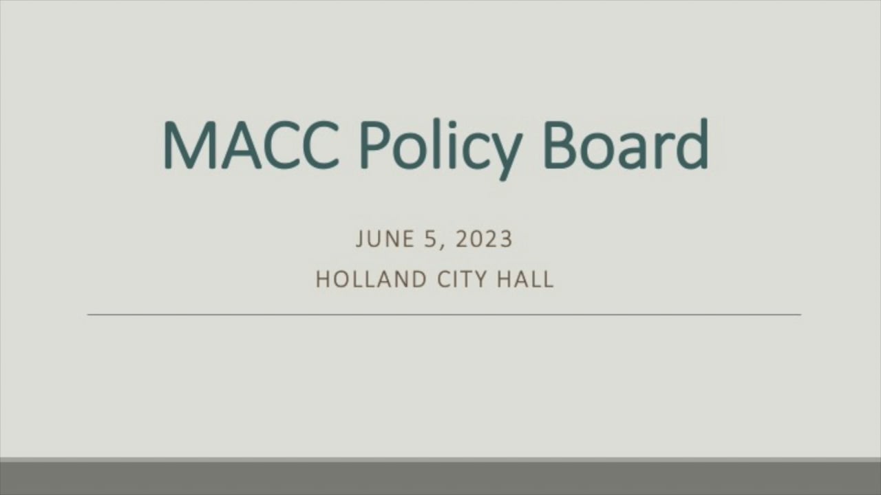 MACC Policy 6 5 23-MACC Policy on Vimeo