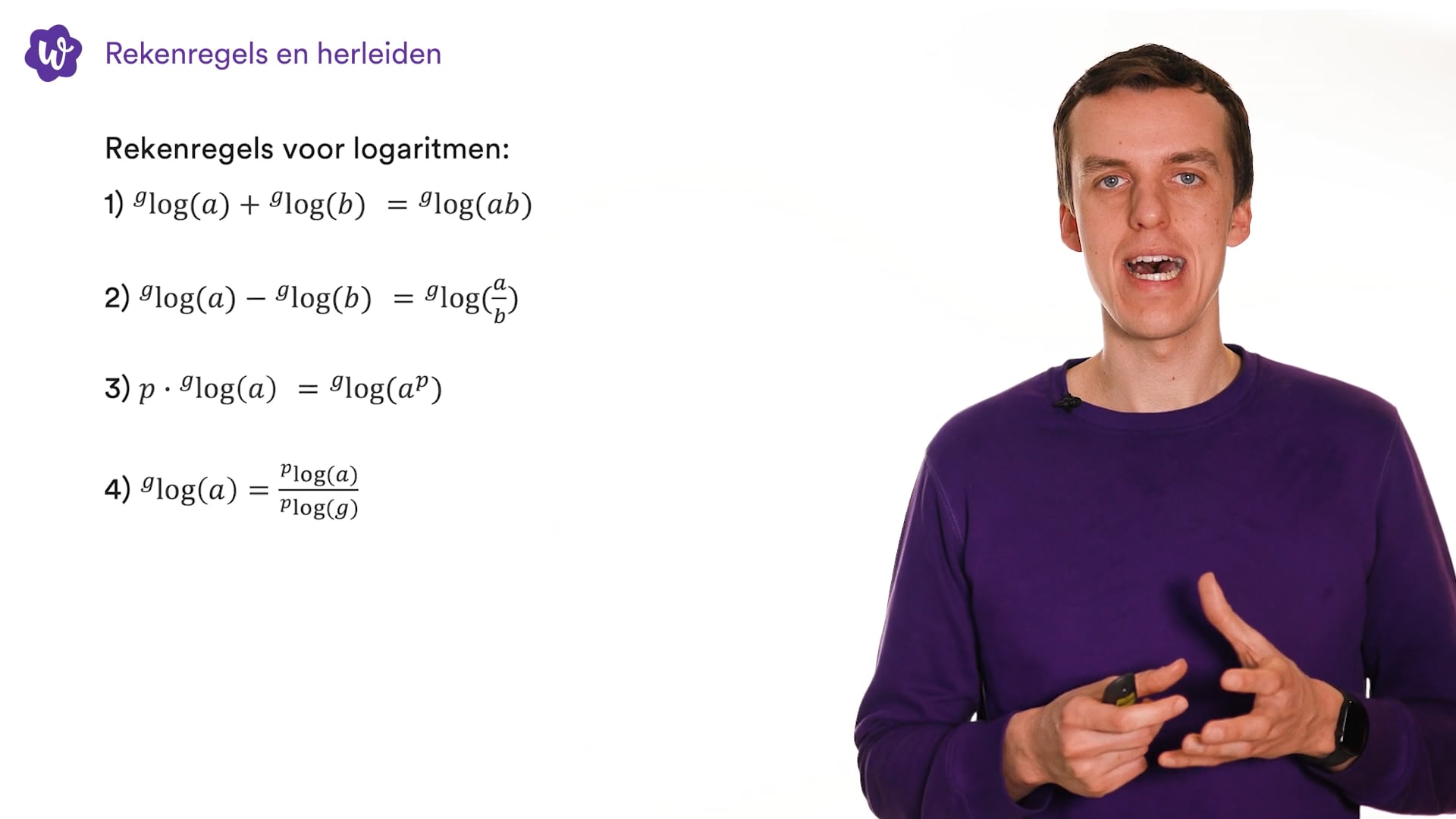 Practise with Exponentiële en logaritmische formules from Getal en ...