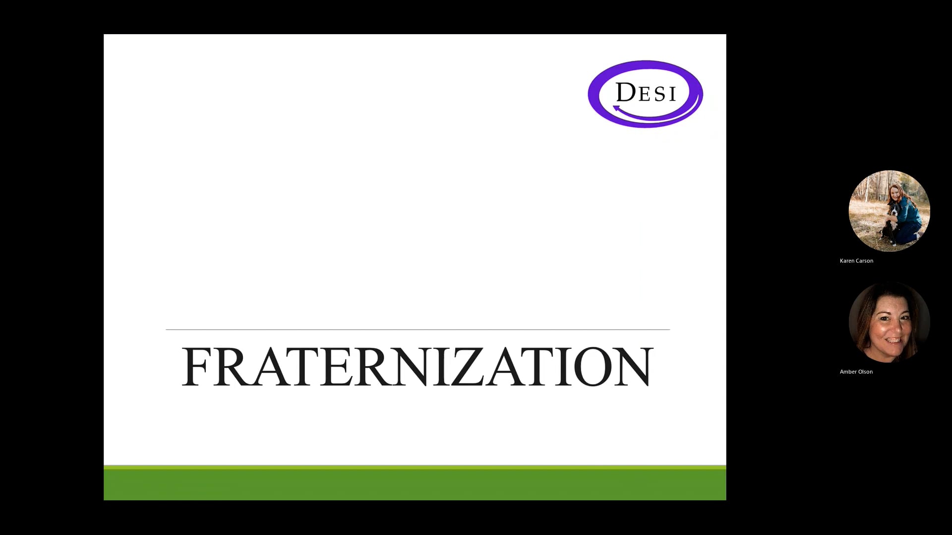 Fraternization New Employee Training on Vimeo
