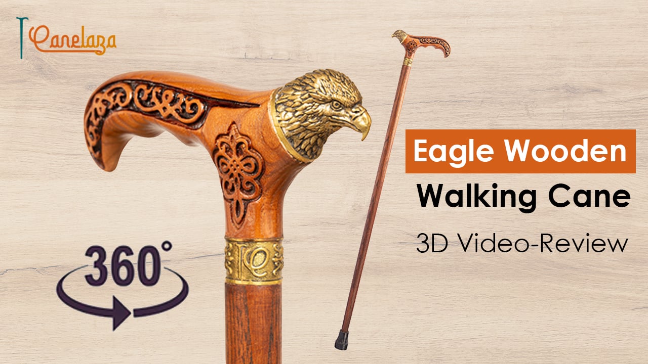 Wings of Elegance: Discover the Artistry of a Wooden Carved Eagle Walking Stick Cane on Vimeo