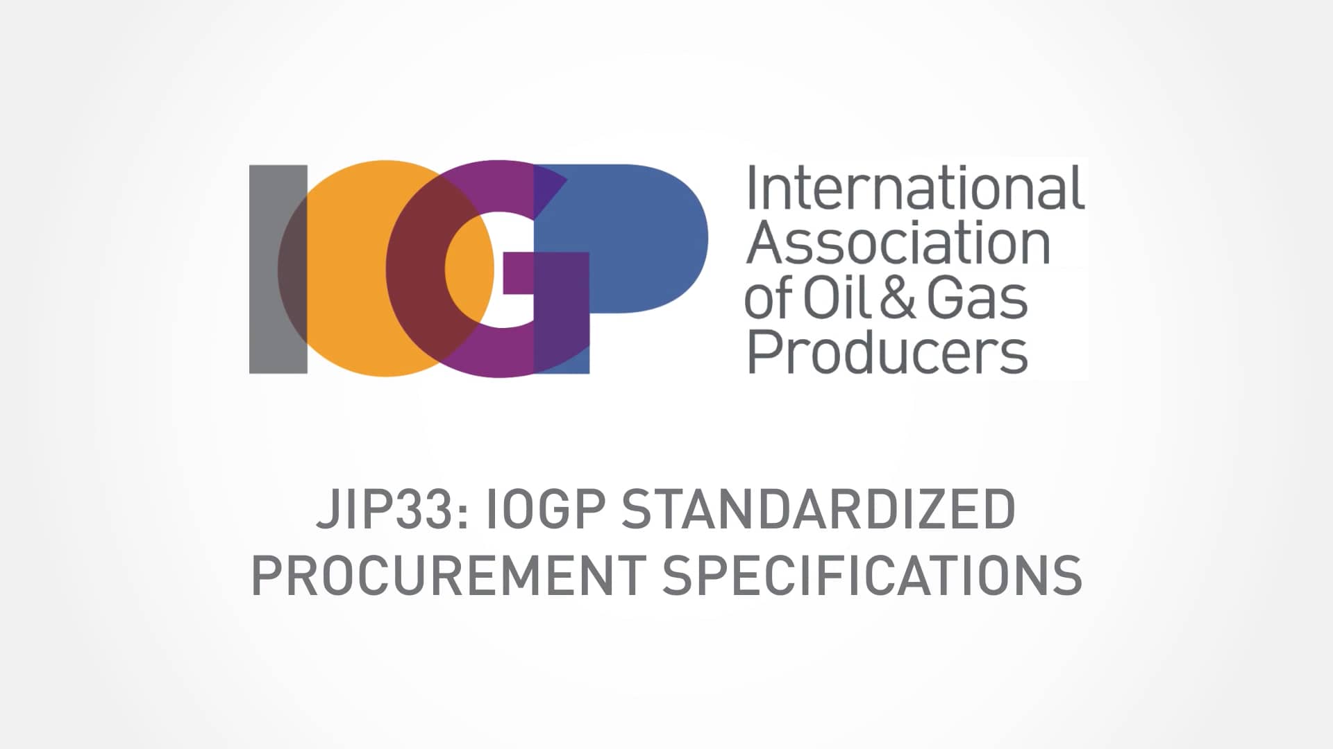 IOGP-JIP33 Quality Requirements Specification (QRS) Video on Vimeo