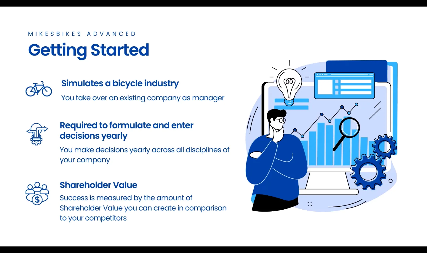 Getting Started with the MikesBikes Advanced Strategic Management Simulation