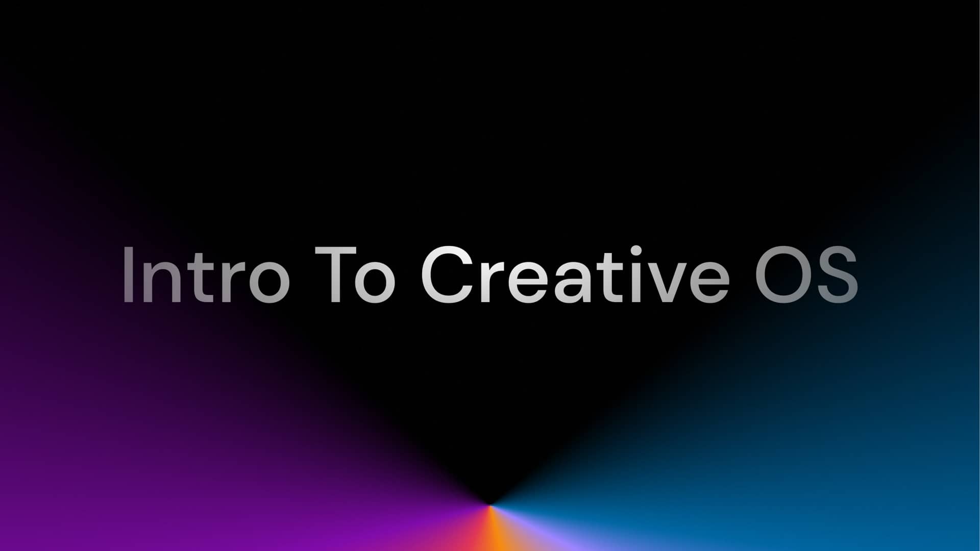 Creative OS Tutorial on Vimeo