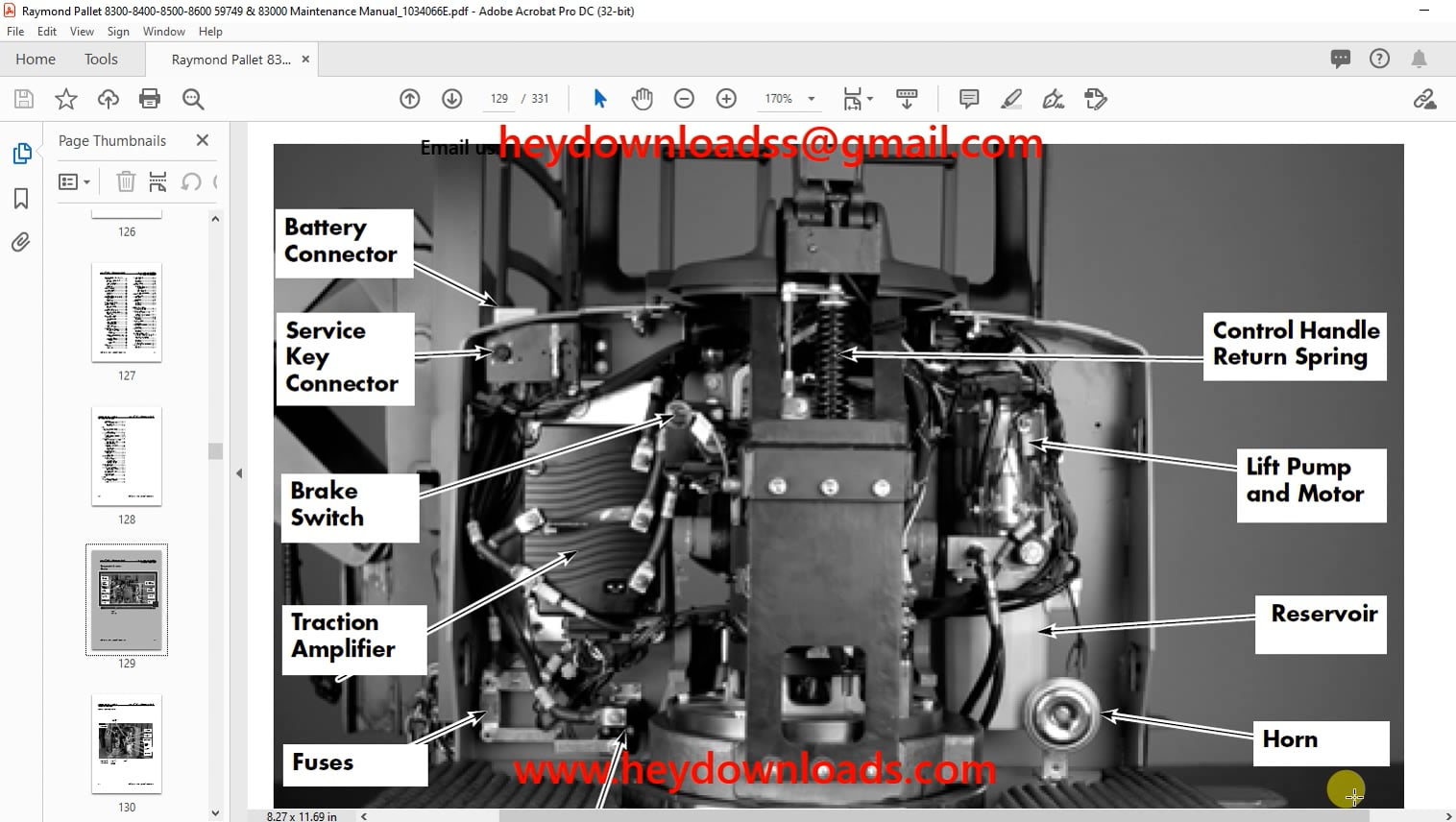 RAYMOND 8300, 8400, and 8500 Pallet Trucks and Model 8600 Tow Tractor ...