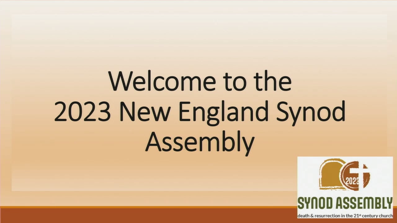 New England Synod Assembly June 9 2023 on Vimeo
