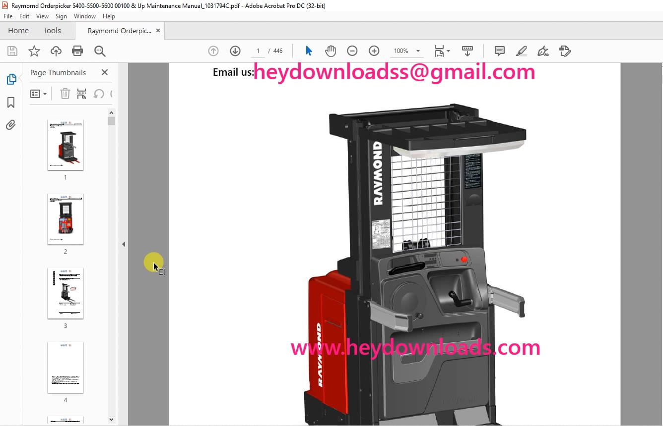 Raymond 5400 5500 5600 High-Level Orderpicker Lift Truck with The ACR ...