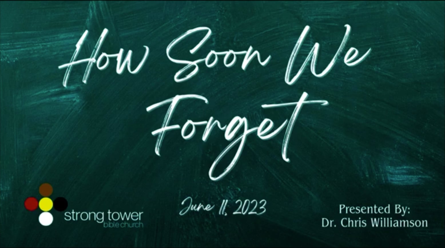 How Soon We Forget on Vimeo