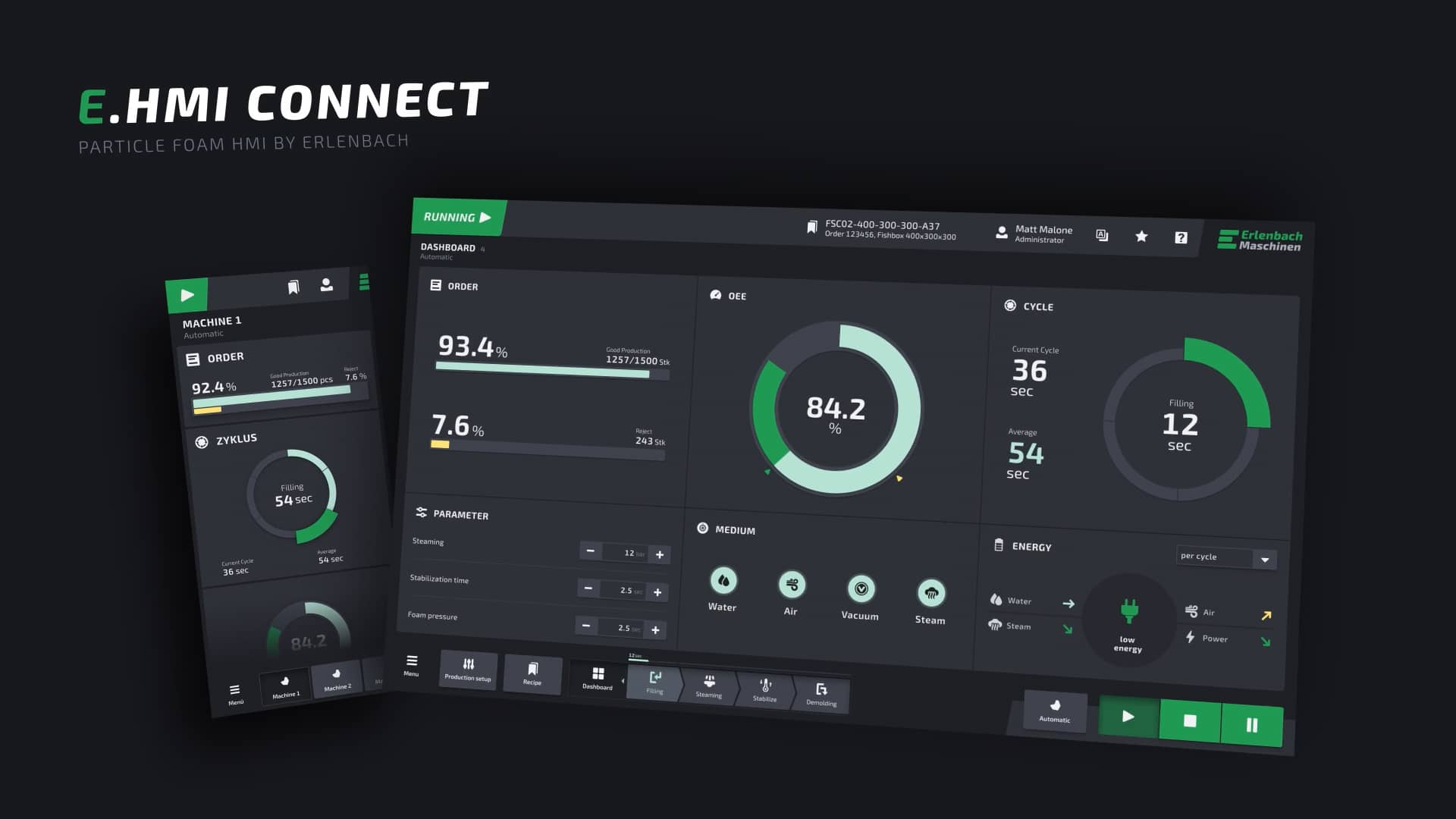 E.HMI Connect - Particle Foam HMI on Vimeo