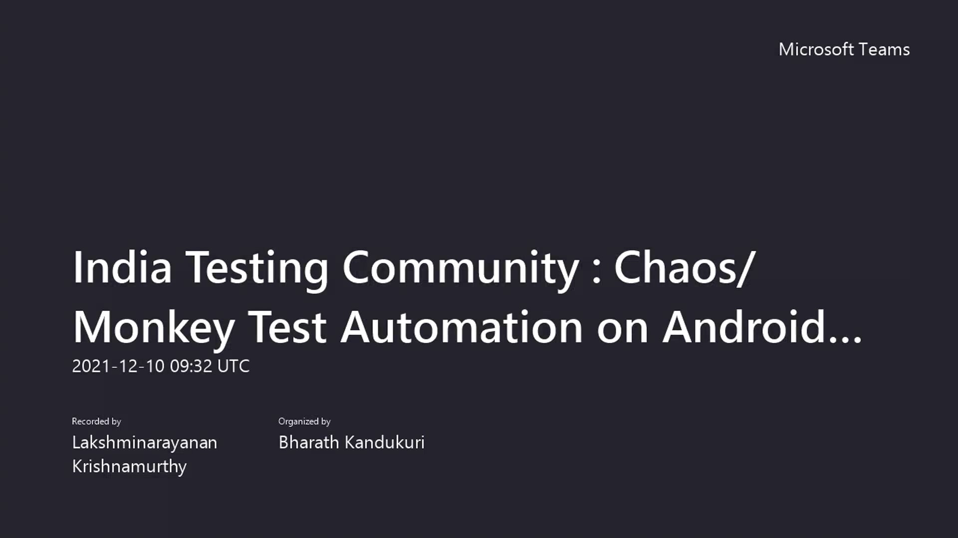 India Testing Community Chaos_ Monkey Test Automation on Android and ...