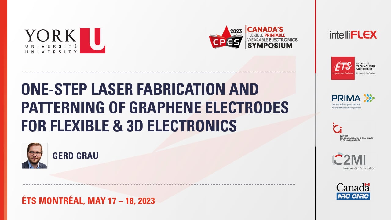 York University | One-Step laser fabrication, patterning of graphene ...
